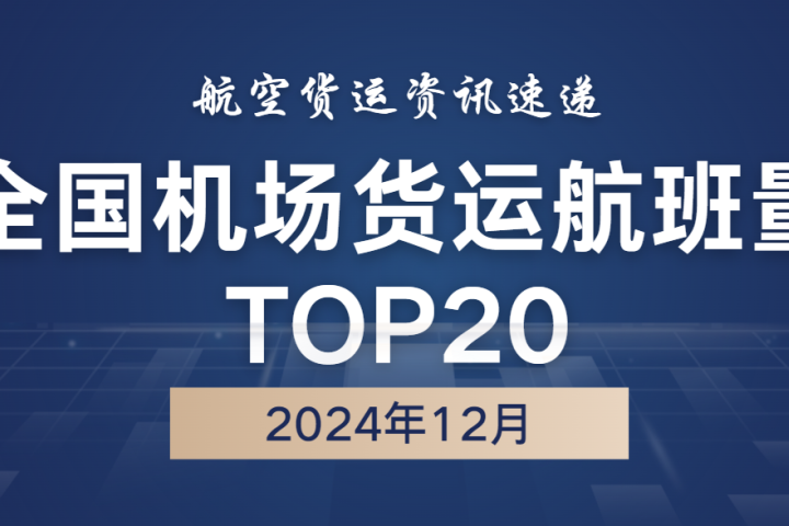 2024年全国机场货运航班量TOP20 - 佰越航服
